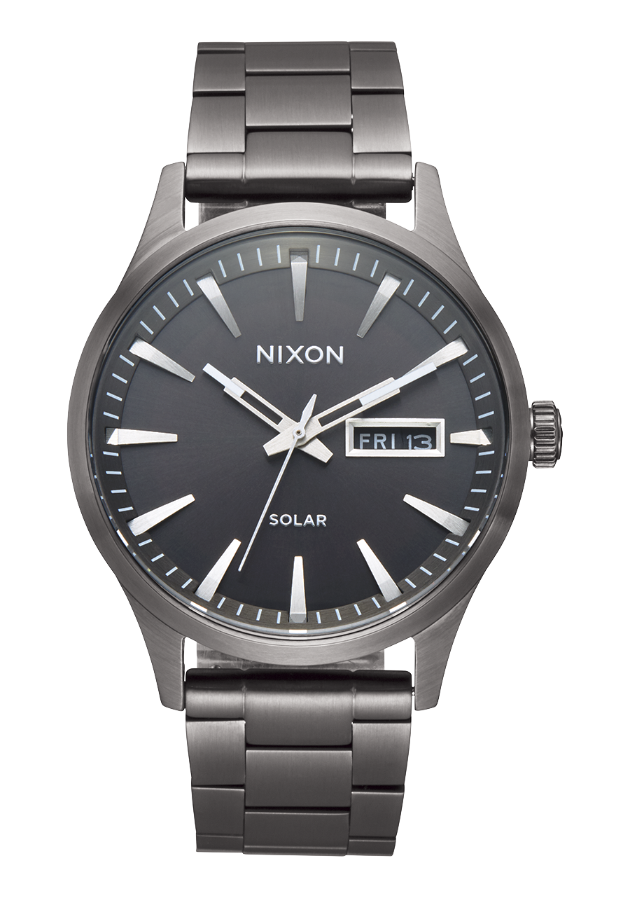 Sentry Solar Stainless Steel Watch | Gunmetal | Solar-Powered – Nixon AU