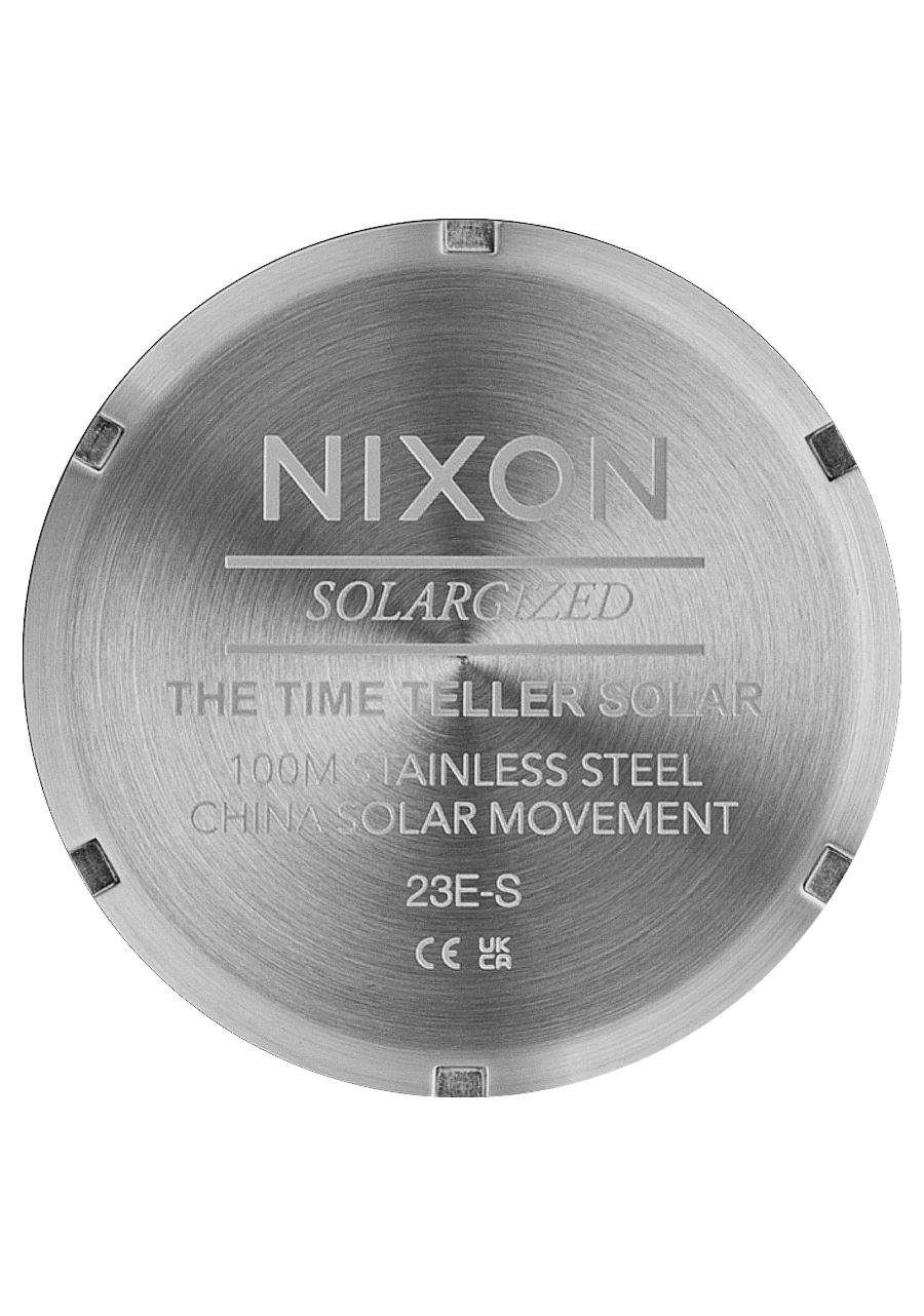 Time Teller Solar Watch | Silver / Dusty Blue Sunray | Unisex Light ...