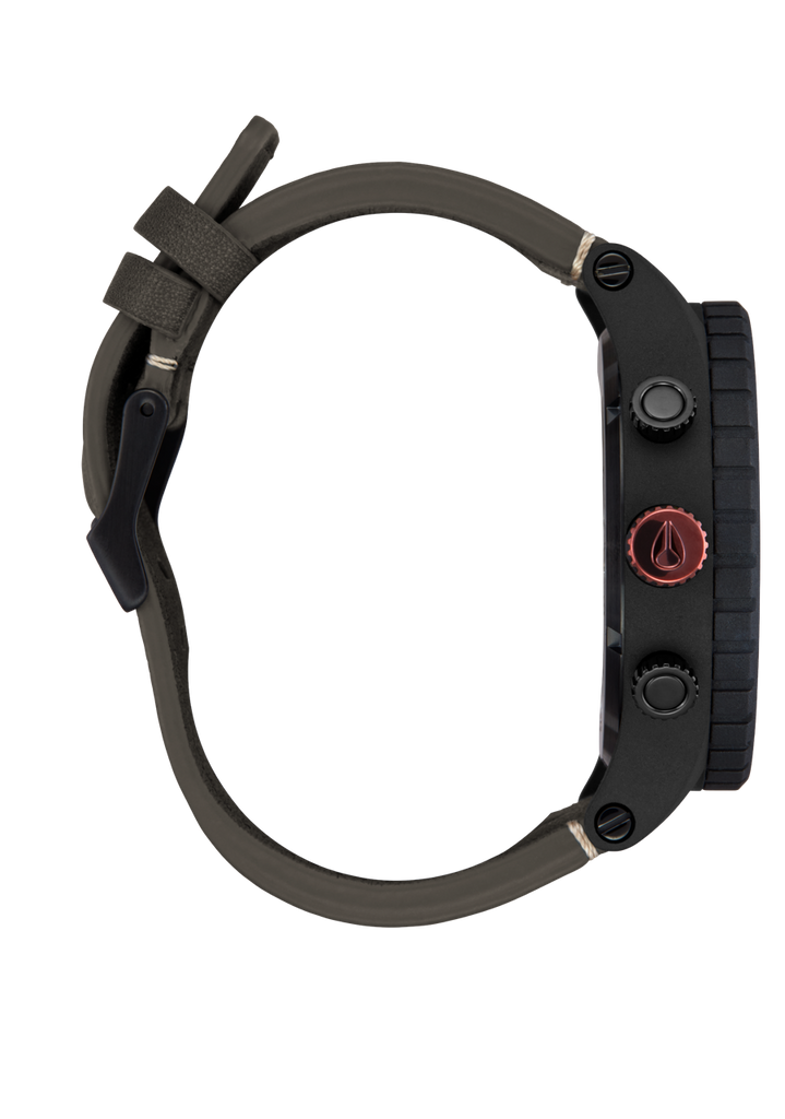 51-30 Chrono Leather Watch | Black / Pumice / Charcoal | Men's Chronograph Watch – Nixon AU